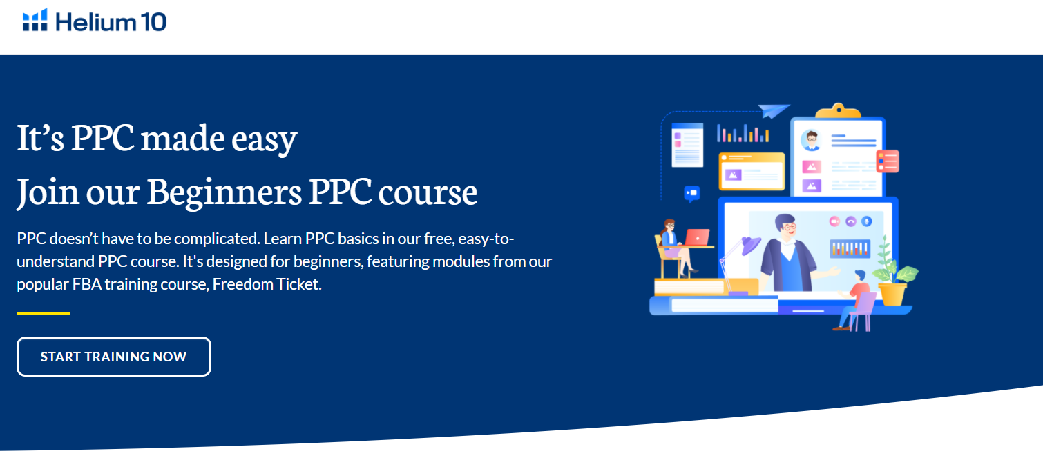 Free PPC 101 Course for Amazon | Helium 10